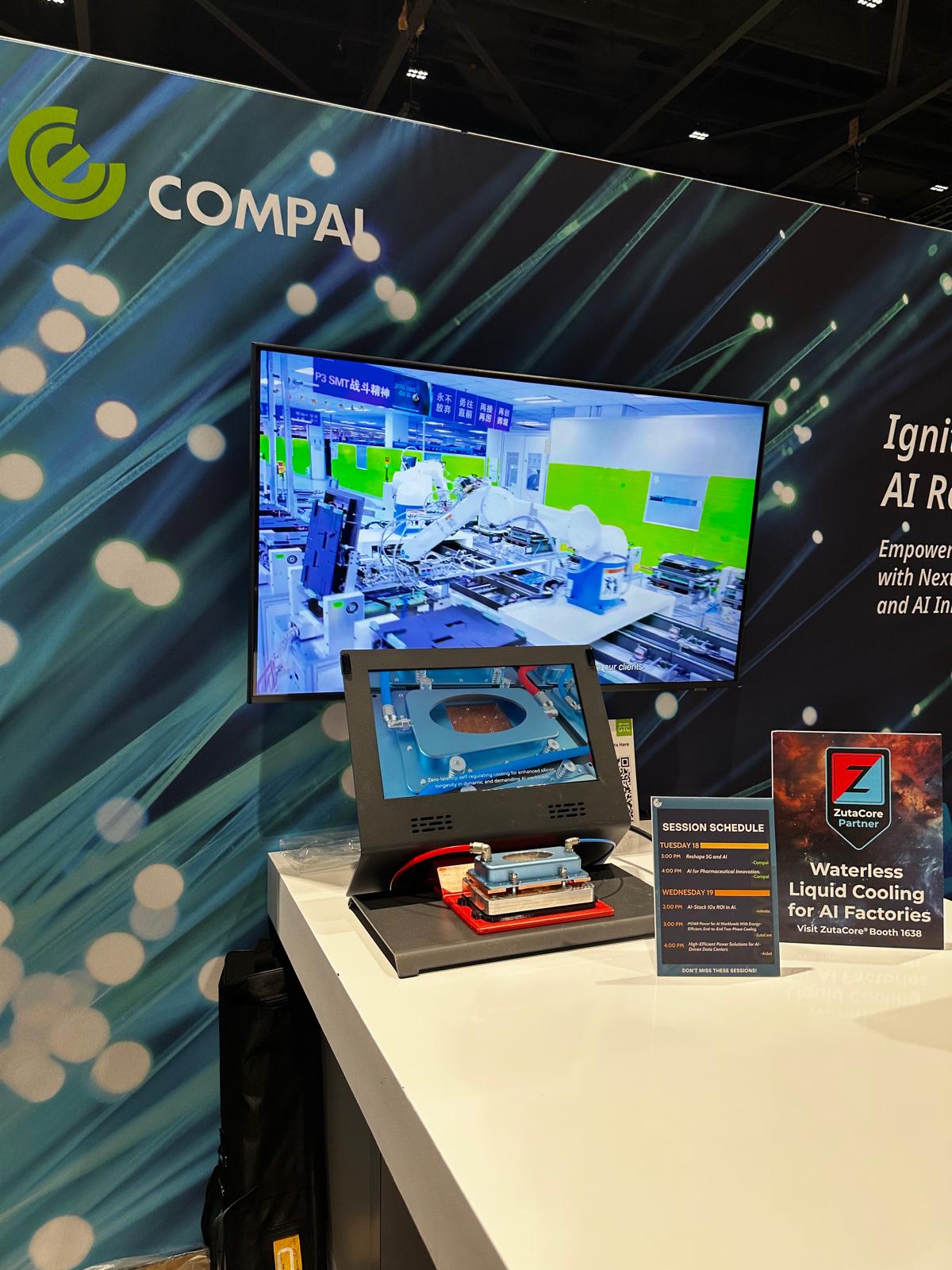Compal Debuts Energy-Efficient AI Server with ZutaCore at CloudFest 2025